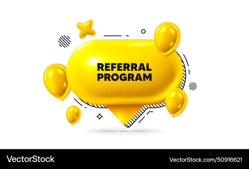 Referral program symbol refer a friend sign Vector Image