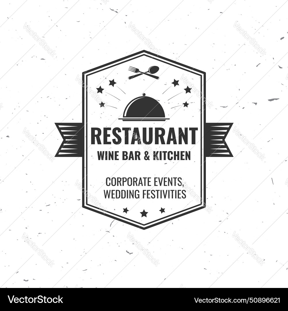Restaurant shop menu logo Royalty Free Vector Image