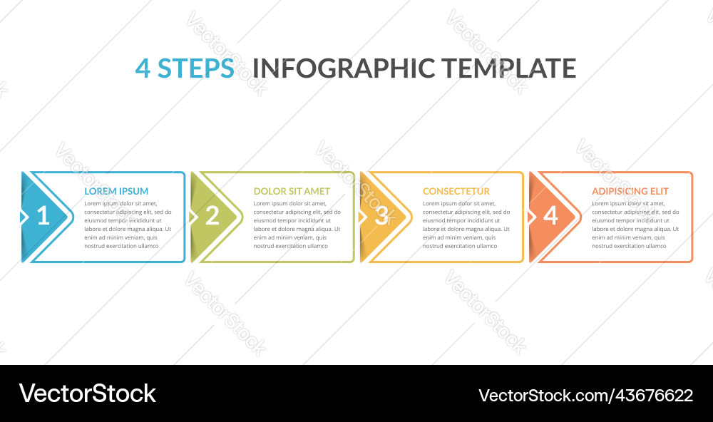 4 steps - infographic template Royalty Free Vector Image