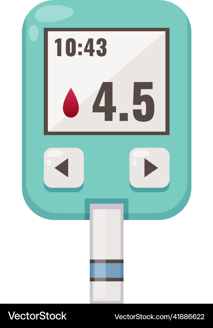 Blood test deivce composition Royalty Free Vector Image