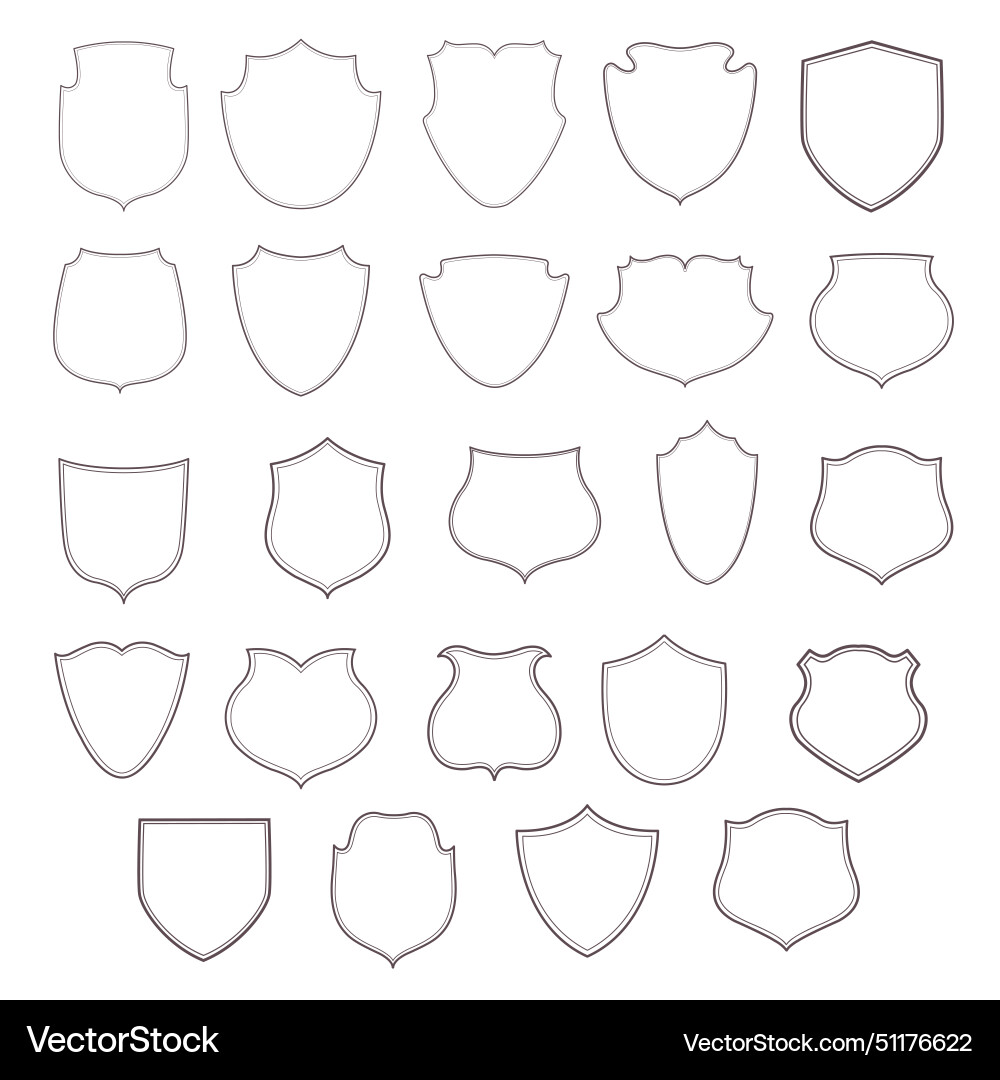 Crests set Royalty Free Vector Image - VectorStock