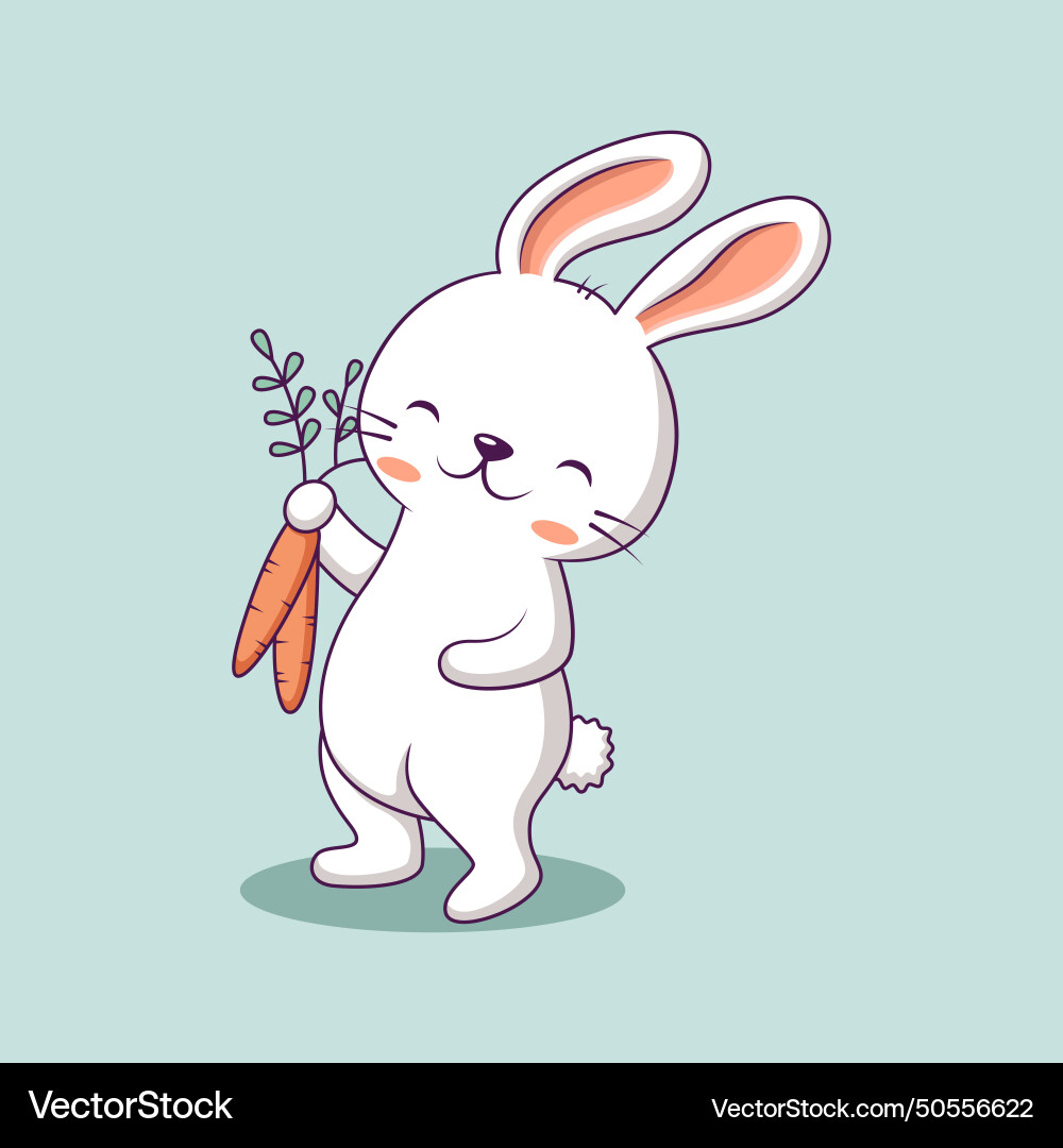 Cute bunny character design Royalty Free Vector Image