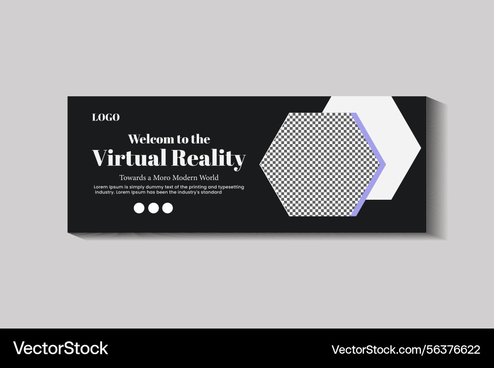 Flat design technology facebook cover template Vector Image