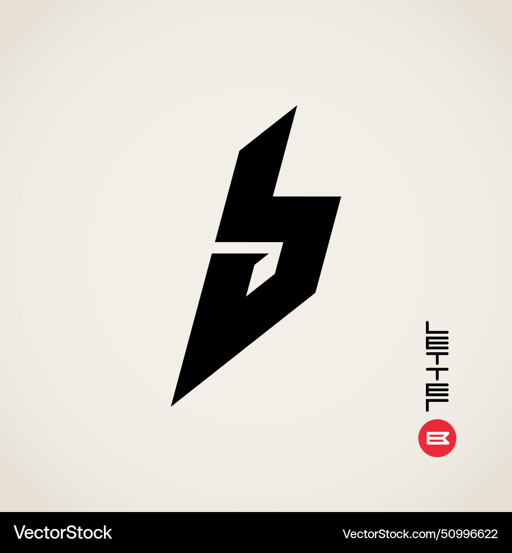 Letter b - logotype emblem initial Royalty Free Vector Image