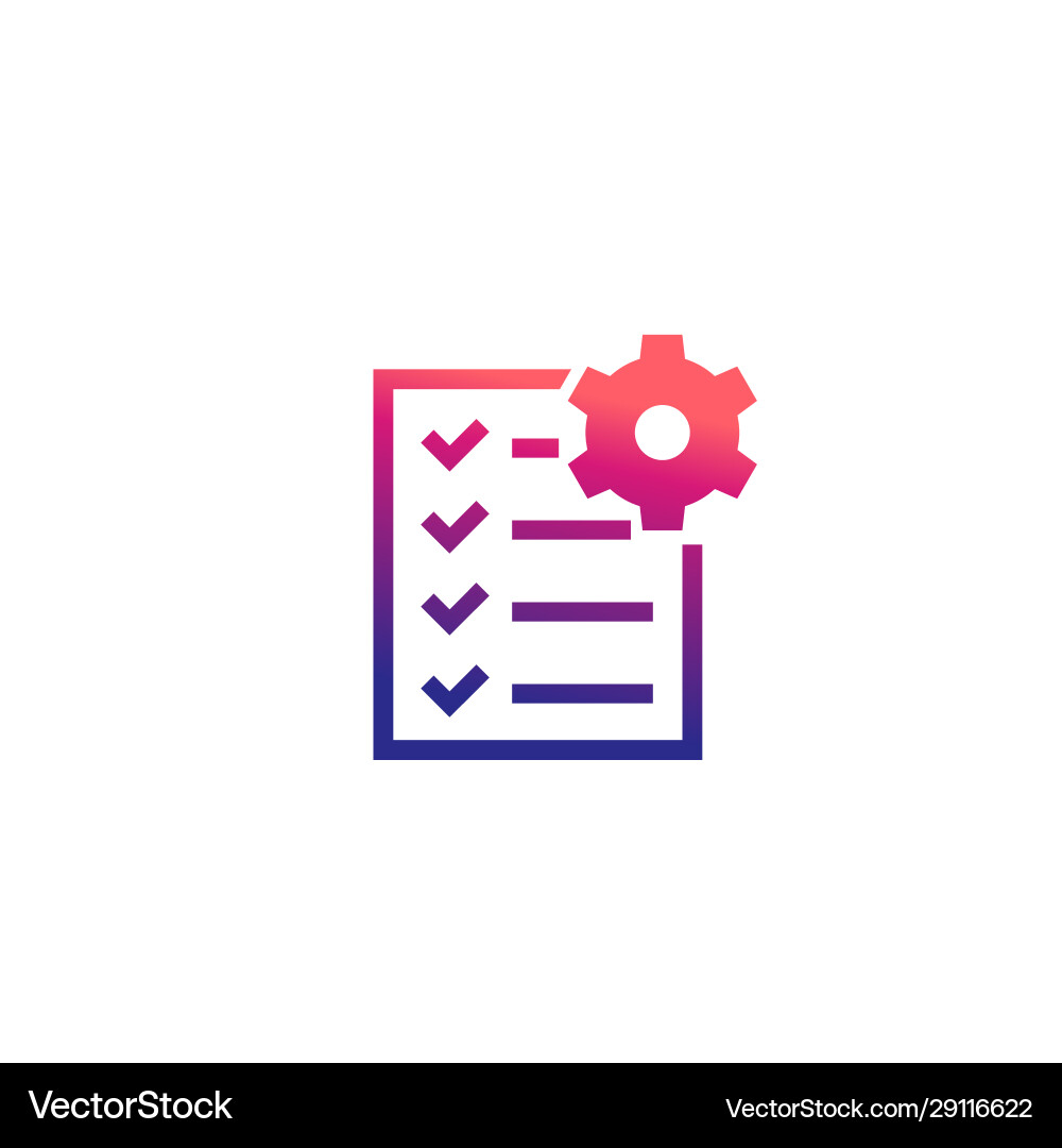 Maintenance list icon Royalty Free Vector Image