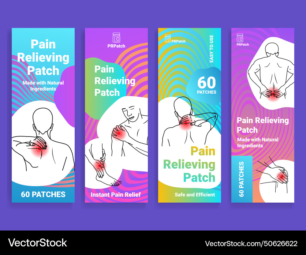 Pain relieving patch package label physical injury