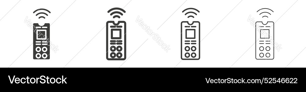 Remote control icon set on white background Vector Image