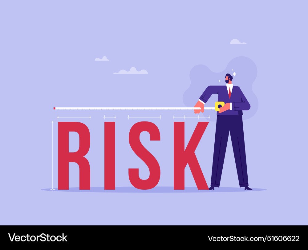 Risk assessment analyze potential danger level Vector Image