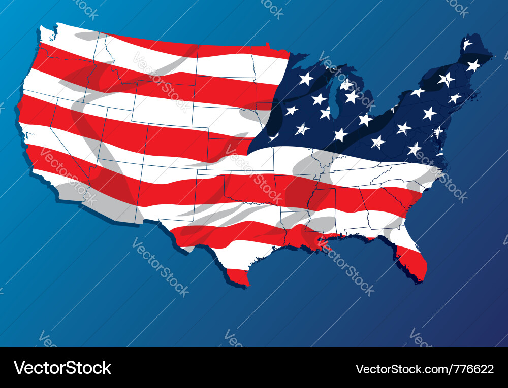 United States Map Royalty Free Vector Image - VectorStock