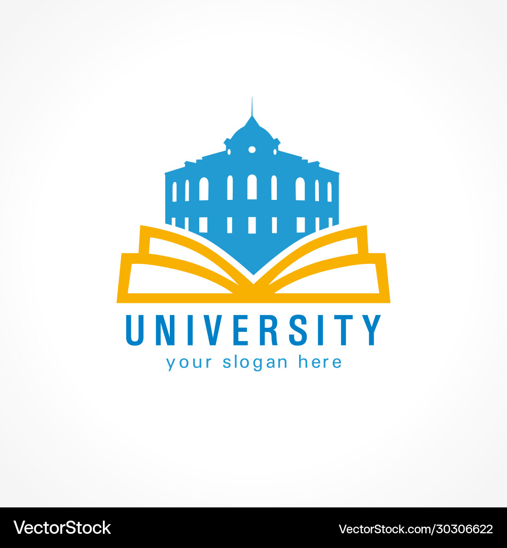 University open book Royalty Free Vector Image