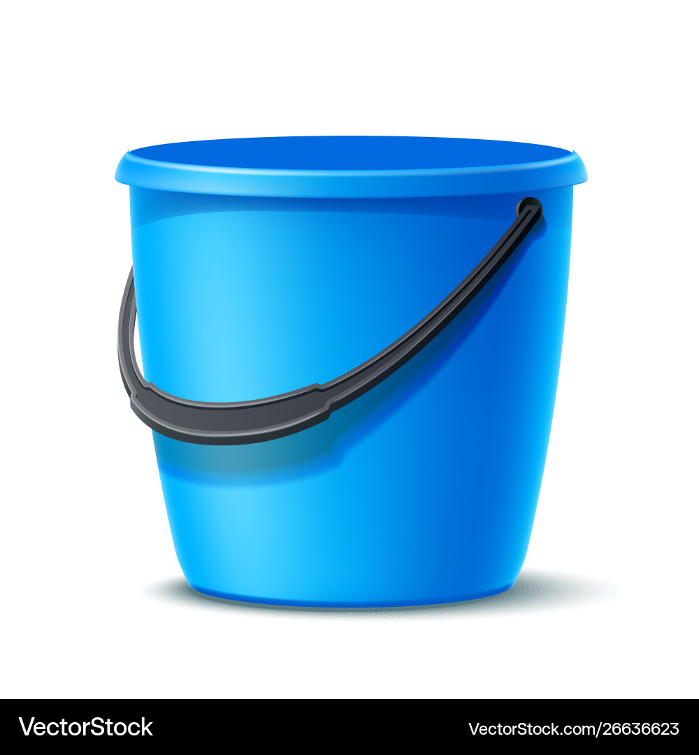 3d plastic bucket for washing cleaning Royalty Free Vector