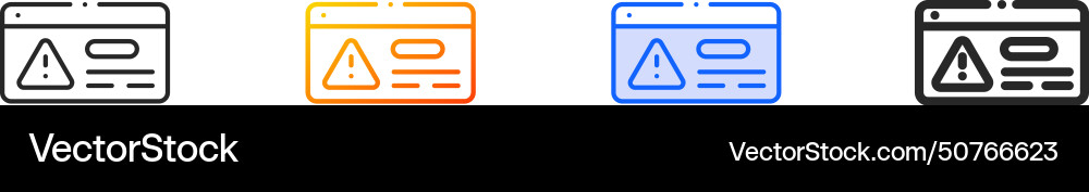 Alert iconthin linear gradient blue stroke Vector Image