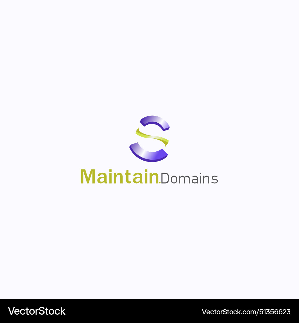 Domain management platform logo design Royalty Free Vector