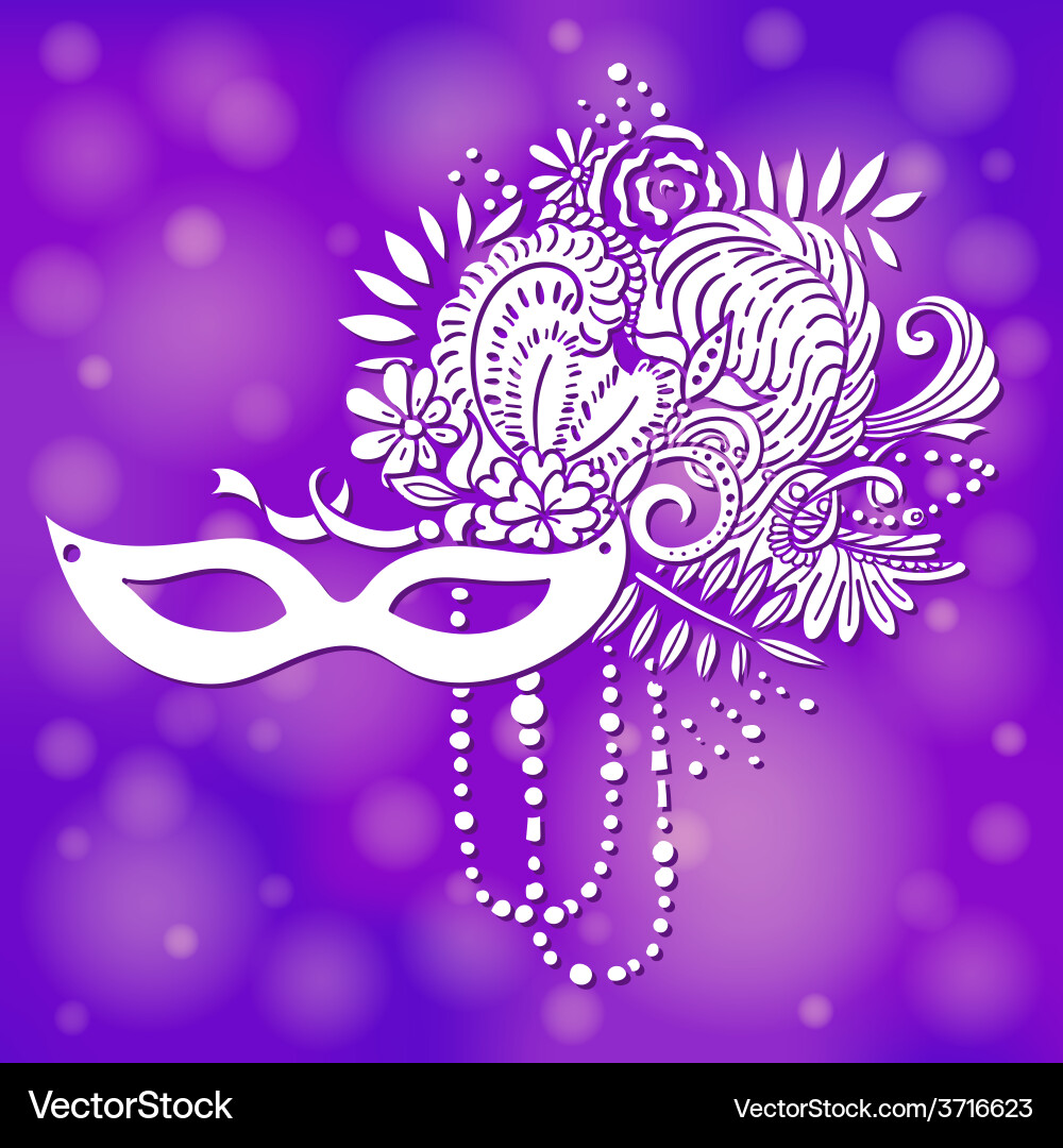 Elegant Masquerade Mask Royalty Free Vector Image