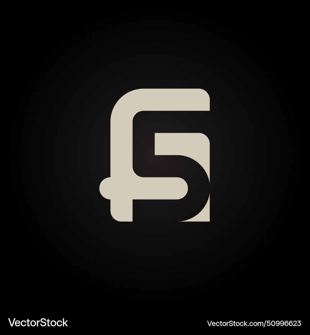 F5 - logo design element or icon letter f Vector Image