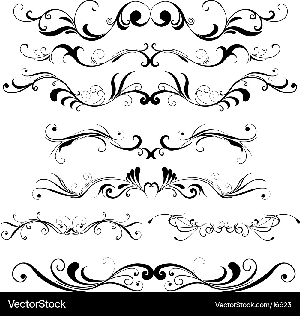 Floral design elements Royalty Free Vector Image