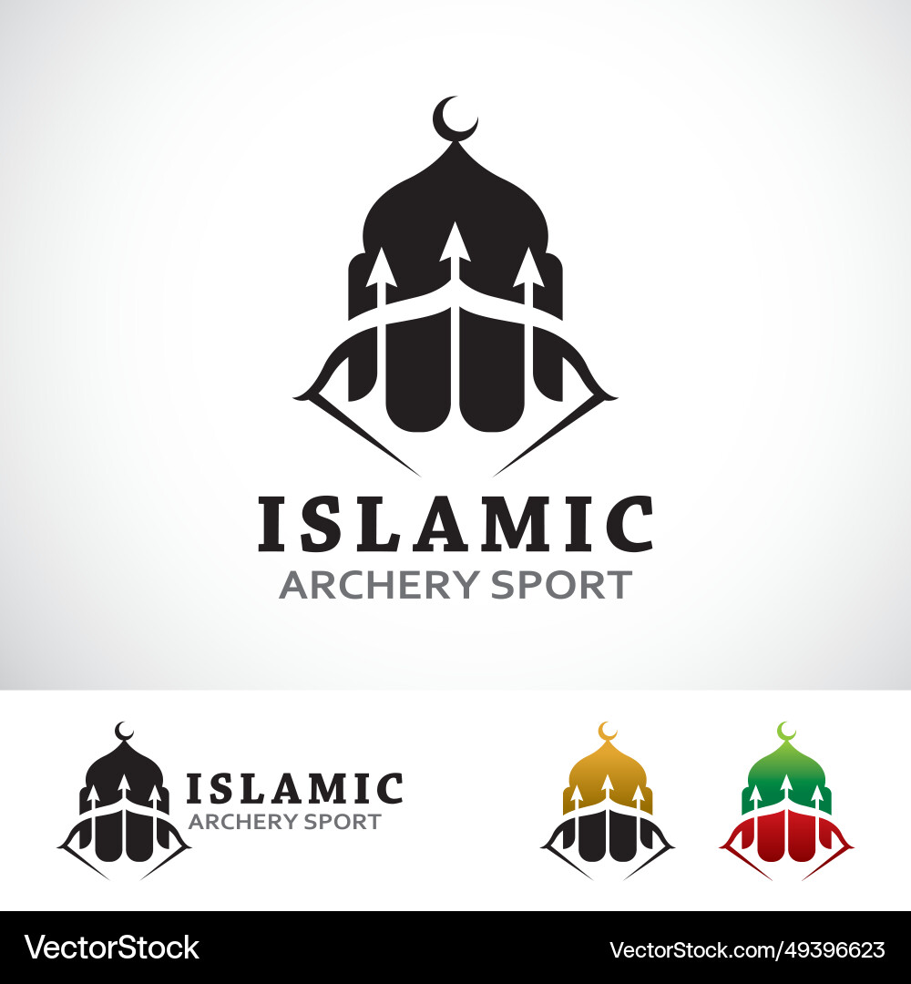 Islamische Bogen Logo Design Vorlage Lizenzfreier Vektor