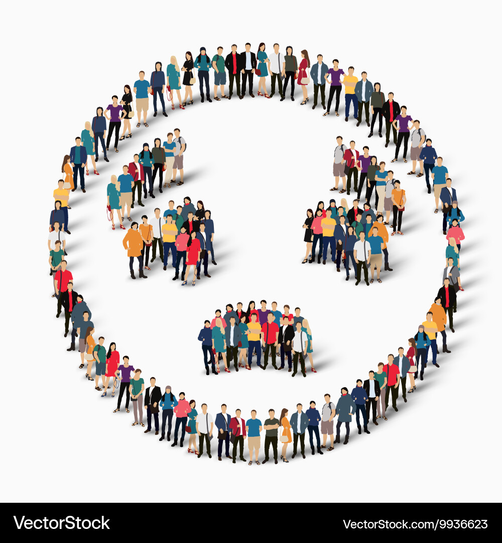 People emoticon smiley icon Royalty Free Vector Image