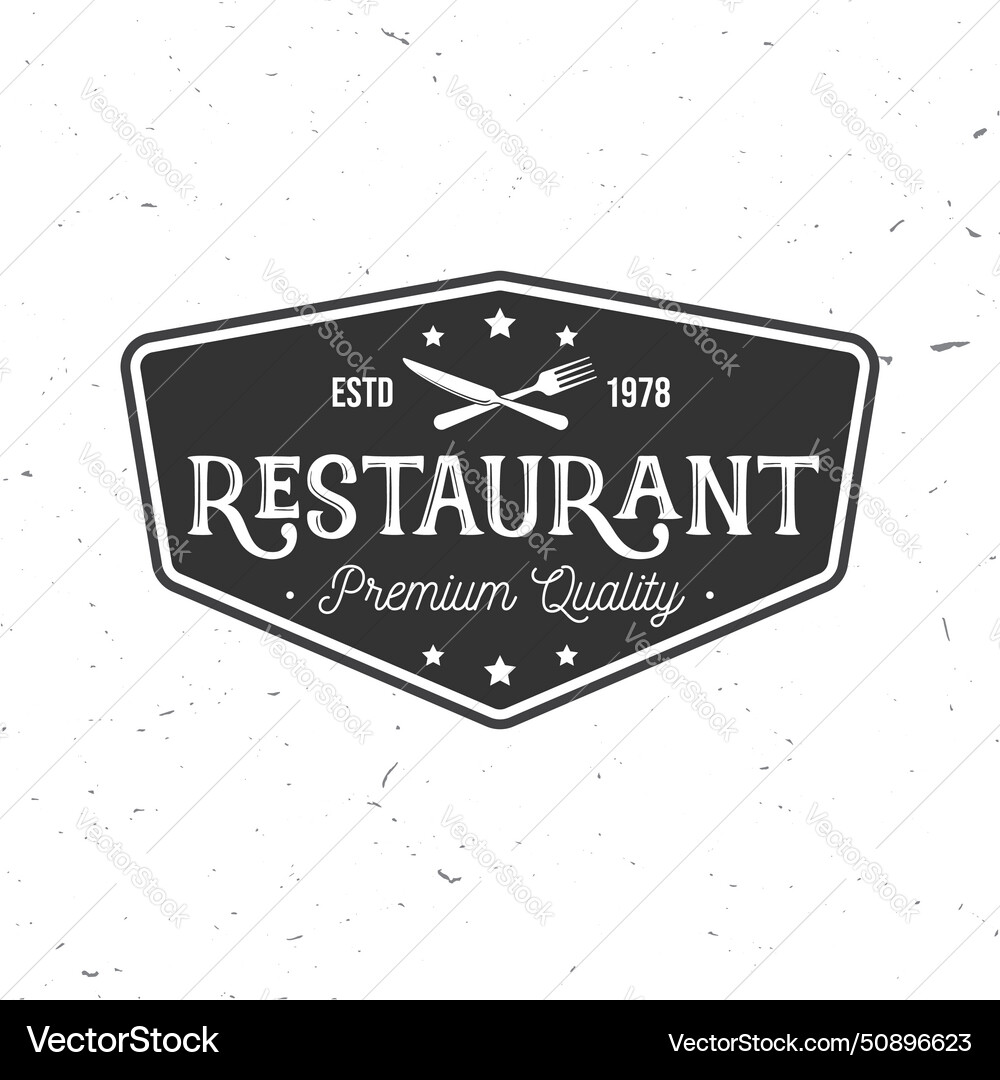 Restaurant shop menu logo Royalty Free Vector Image