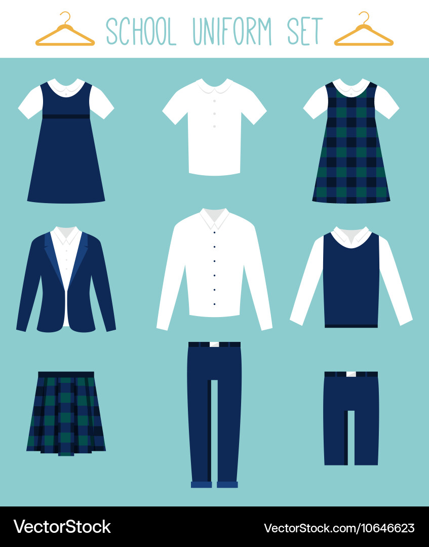 School uniforms for children kids clothes Vector Image