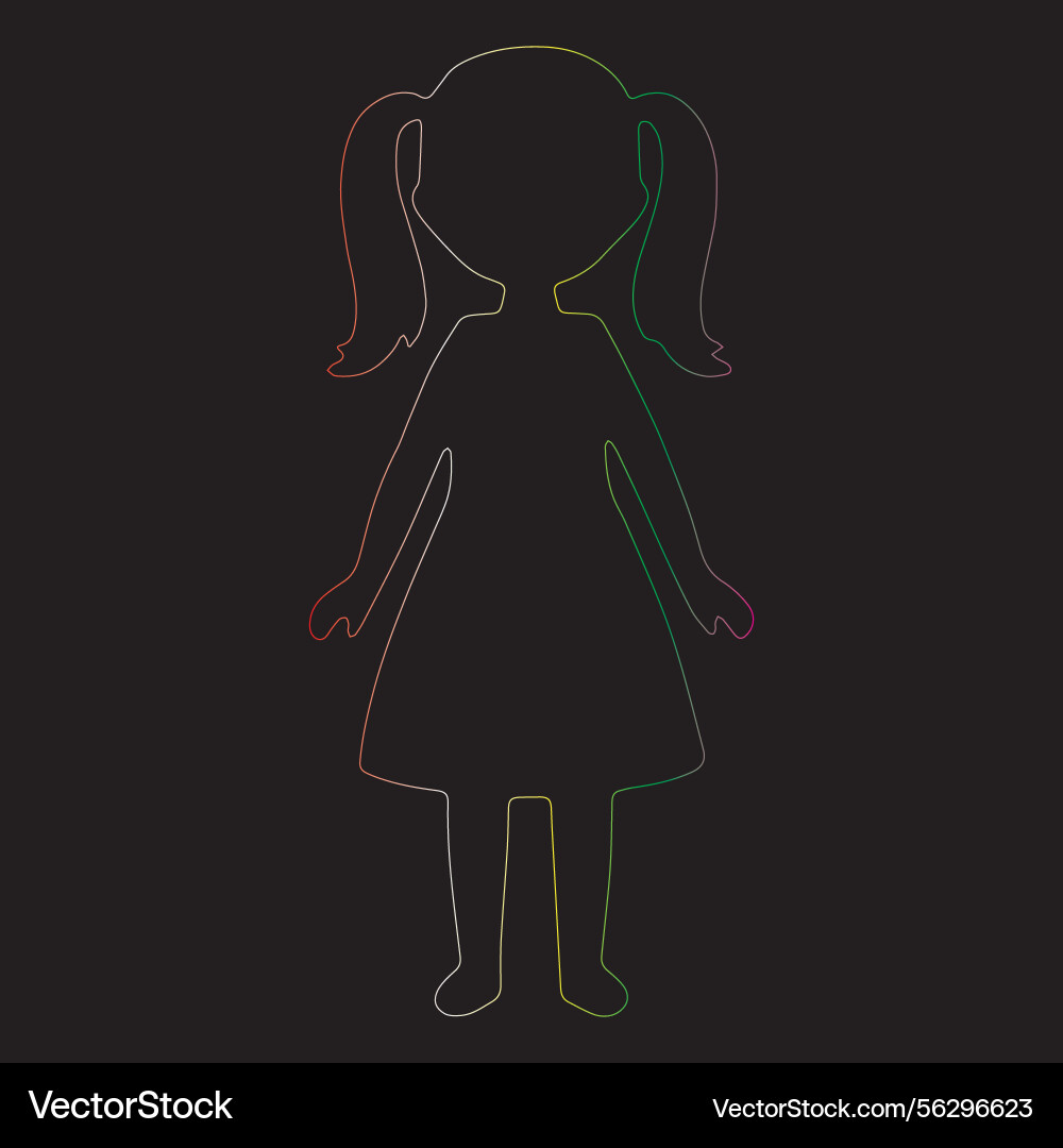 Simple Child Silhouette Icon Royalty Free Vector Image