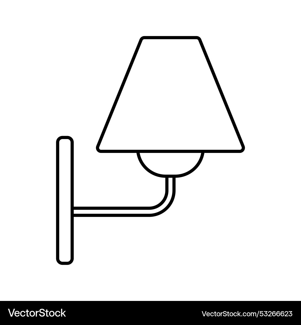 Wall sconce line icon editable stroke Royalty Free Vector