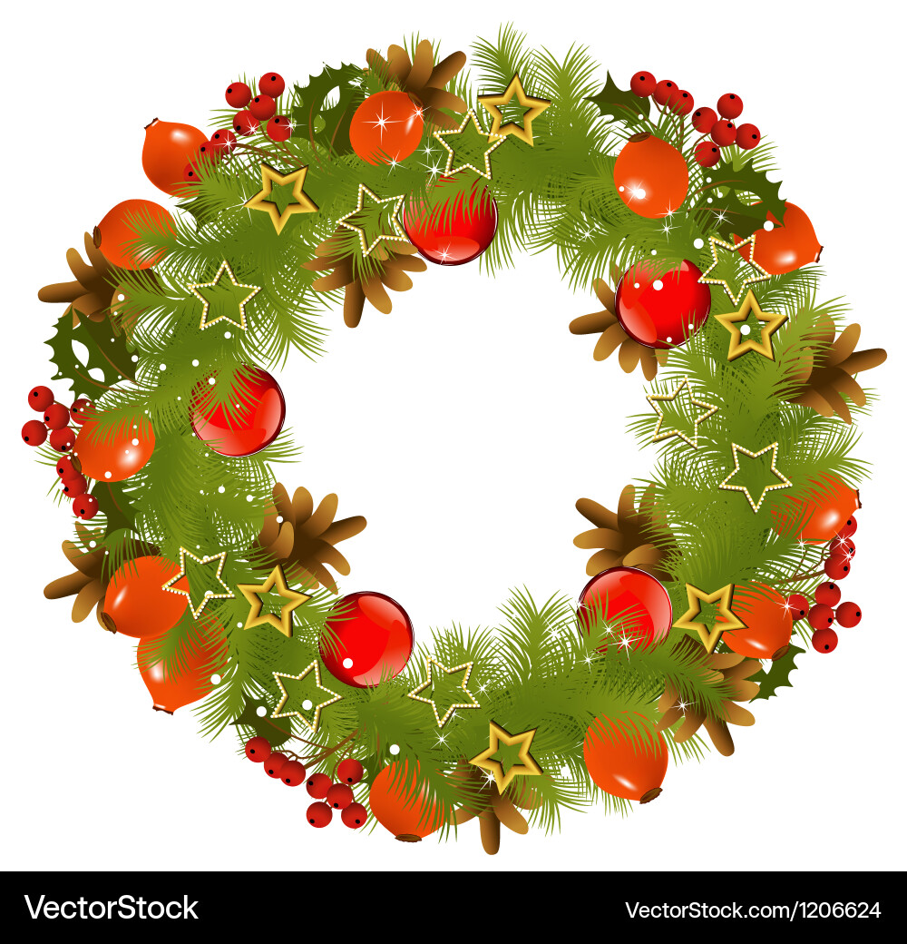 Christmas garland Royalty Free Vector Image - VectorStock