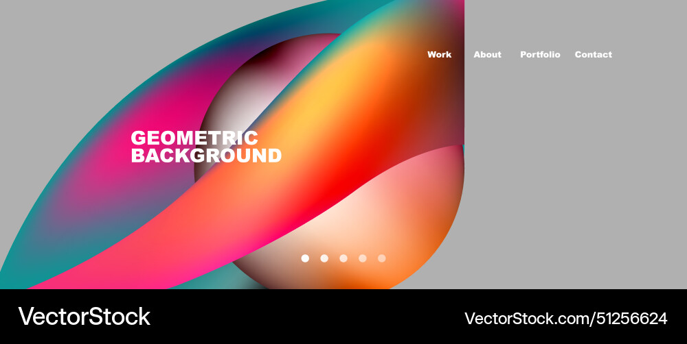 Dynamic flowing shapes concept design composition Vector Image