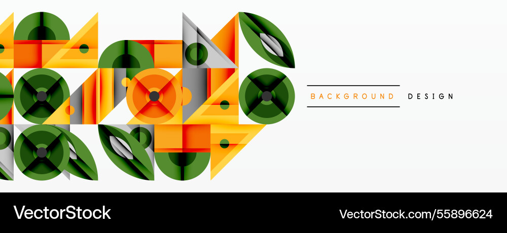 Dynamic geometric composition with sharp angles Vector Image