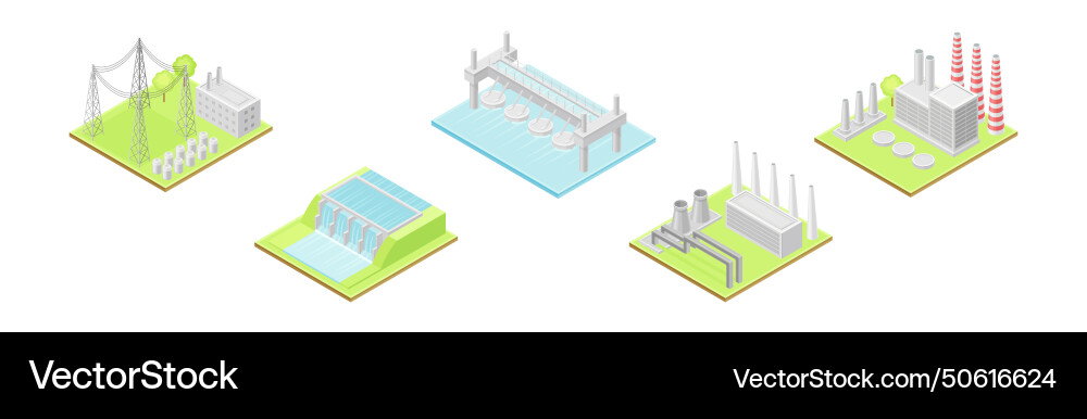 Ecology and green renewable resources production Vector Image