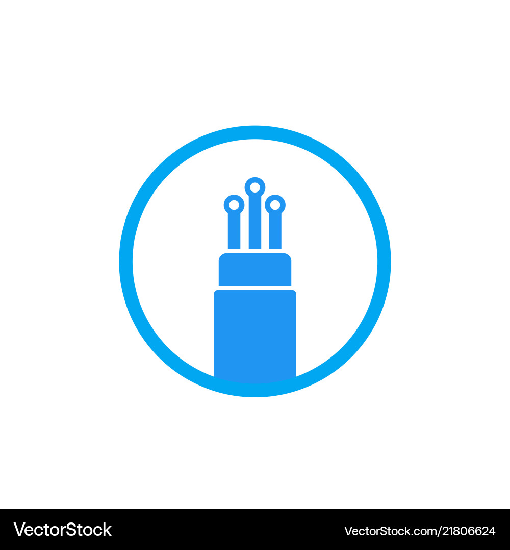 Fiber Optic Cable Icon Royalty Free Vector Image