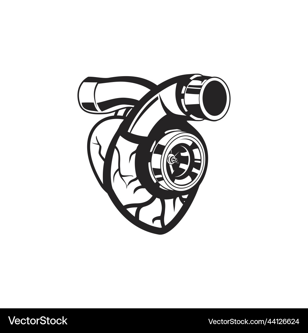 Heart turbo logo Royalty Free Vector Image - VectorStock