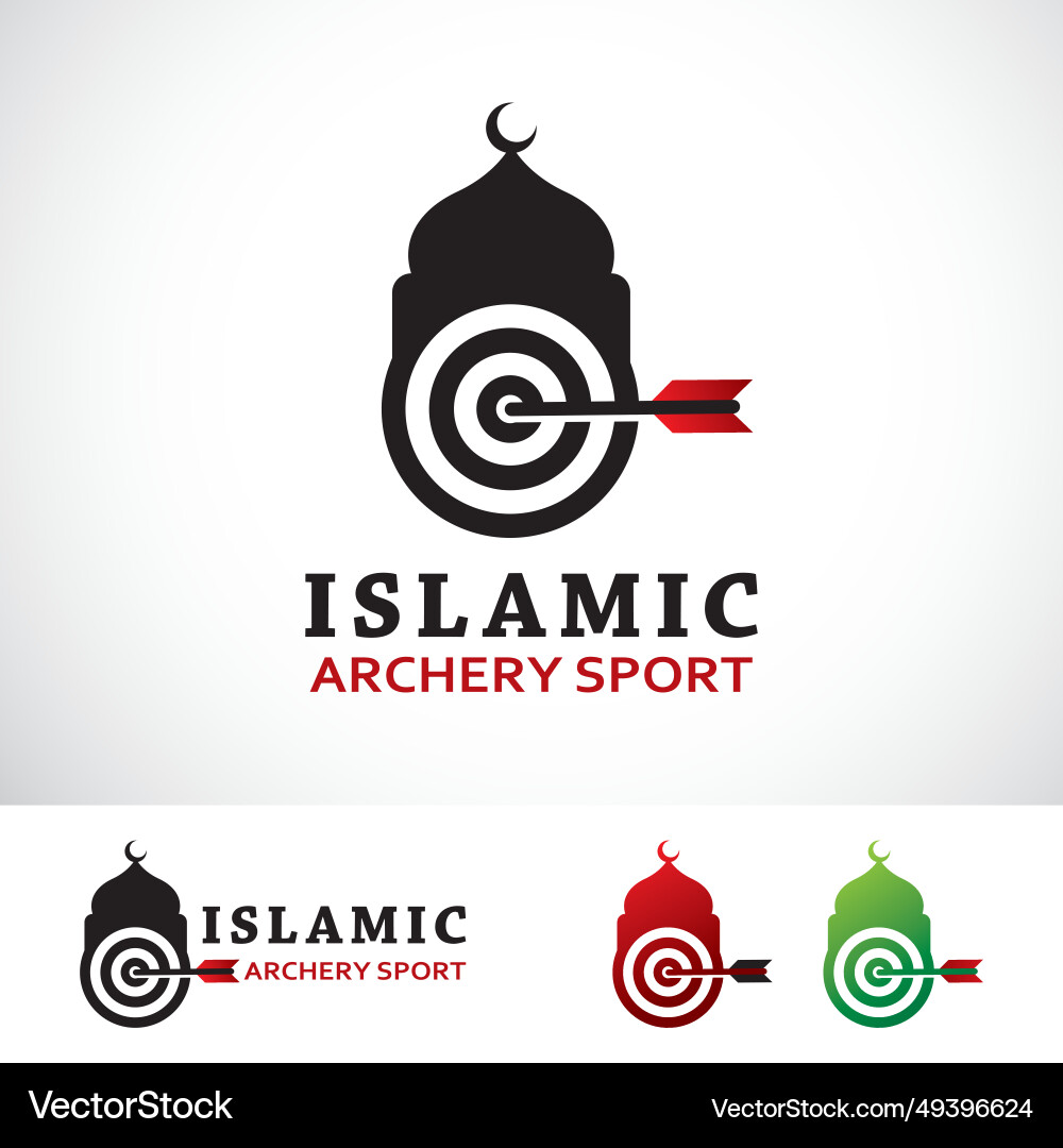 Islamische Bogen Logo Design Vorlage Lizenzfreier Vektor