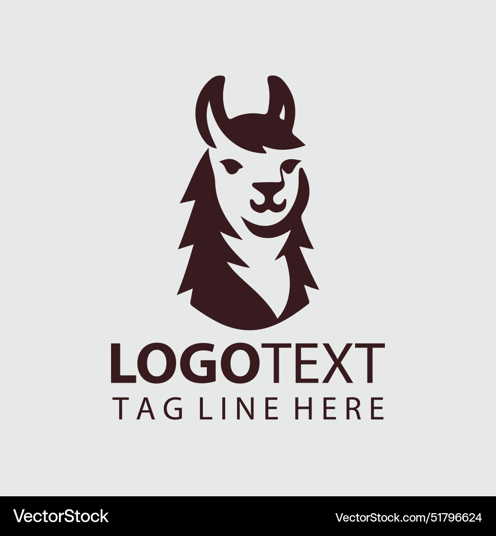 Llama logo Royalty Free Vector Image - VectorStock