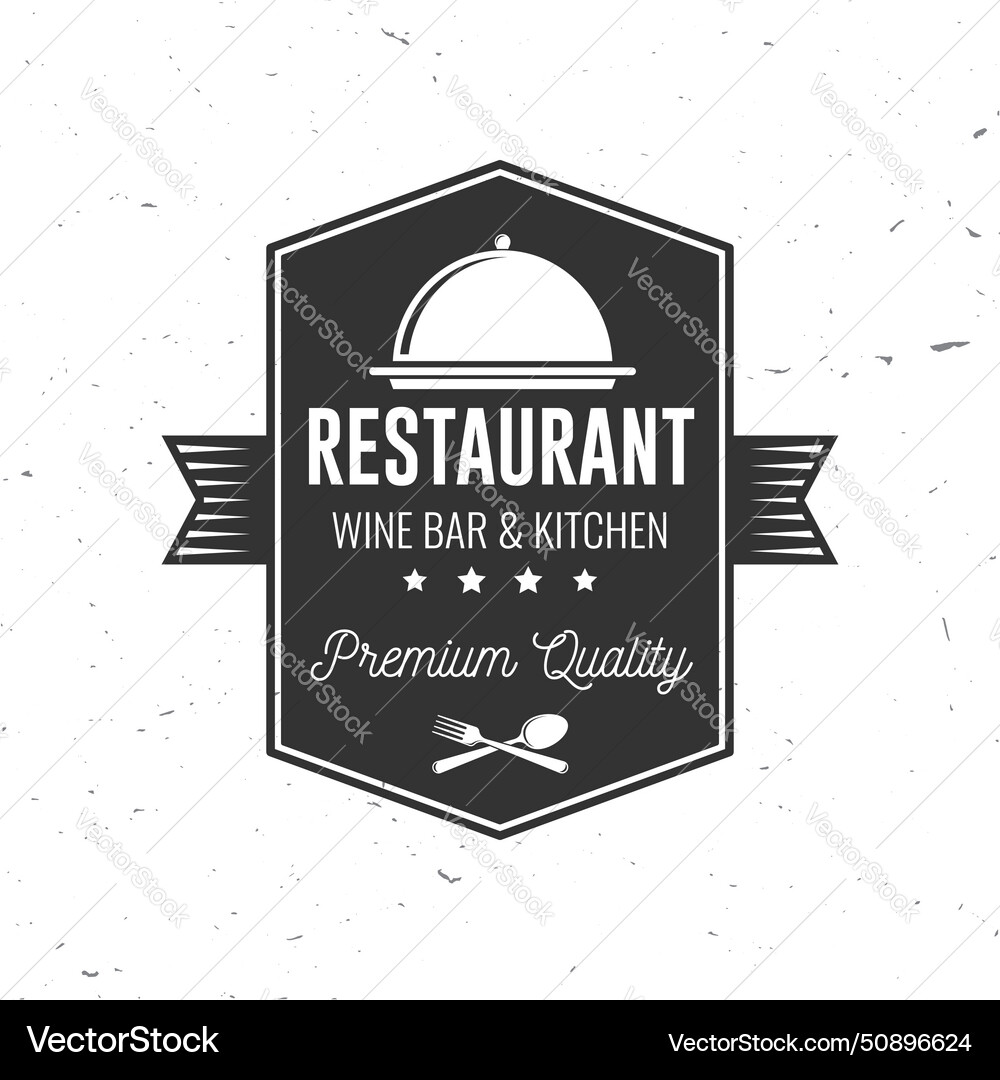 Restaurant shop menu logo Royalty Free Vector Image