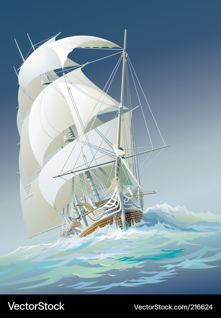 Sailing ship Royalty Free Vector Image - VectorStock