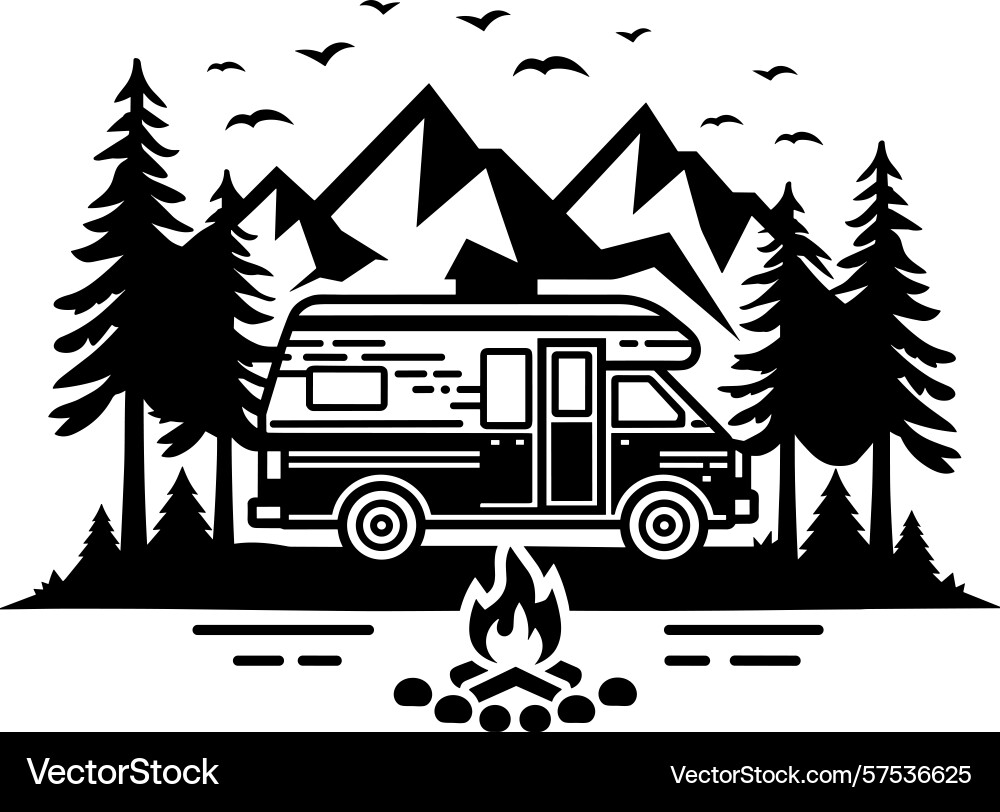 Camping svg amping nights Royalty Free Vector Image
