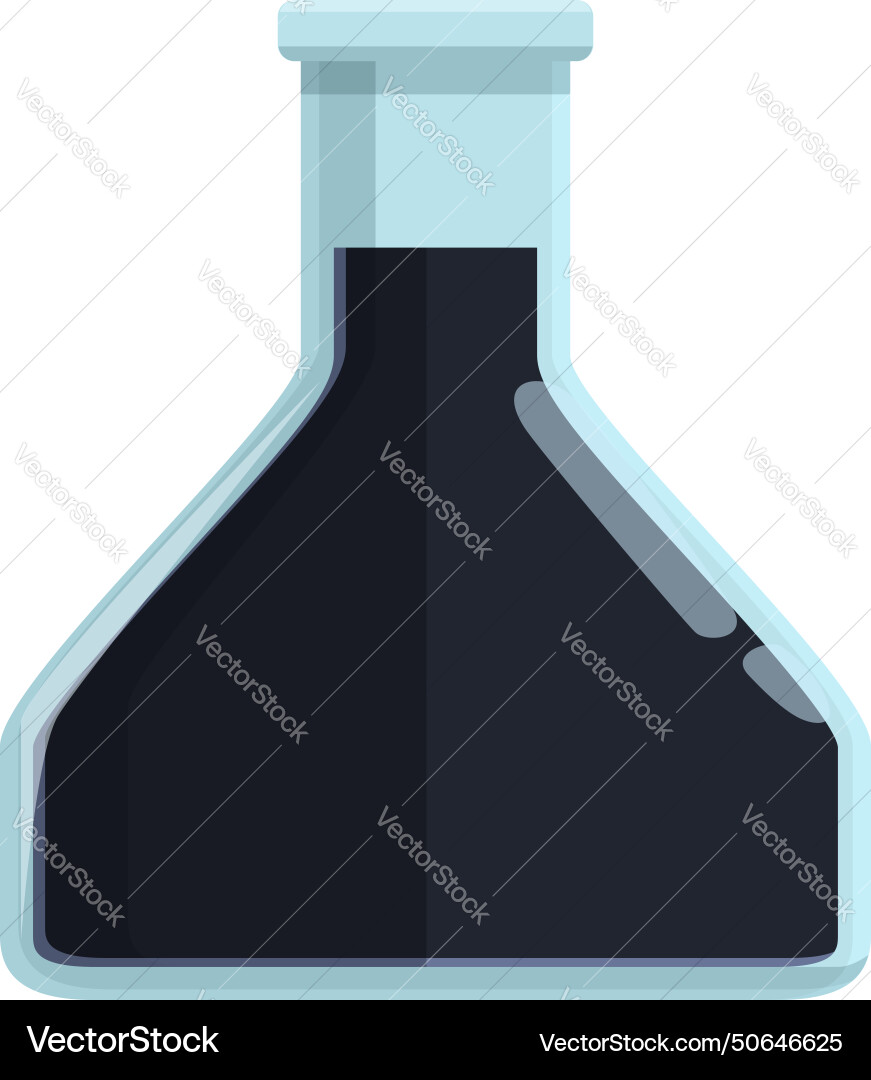 Chemical lab control flask icon cartoon Royalty Free Vector