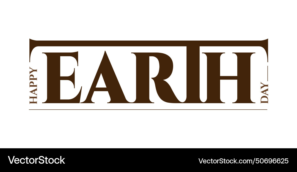 Happy earth day logo Royalty Free Vector Image