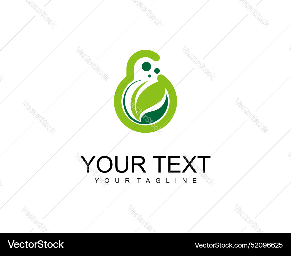 Nature science icon logo design template concept Vector Image