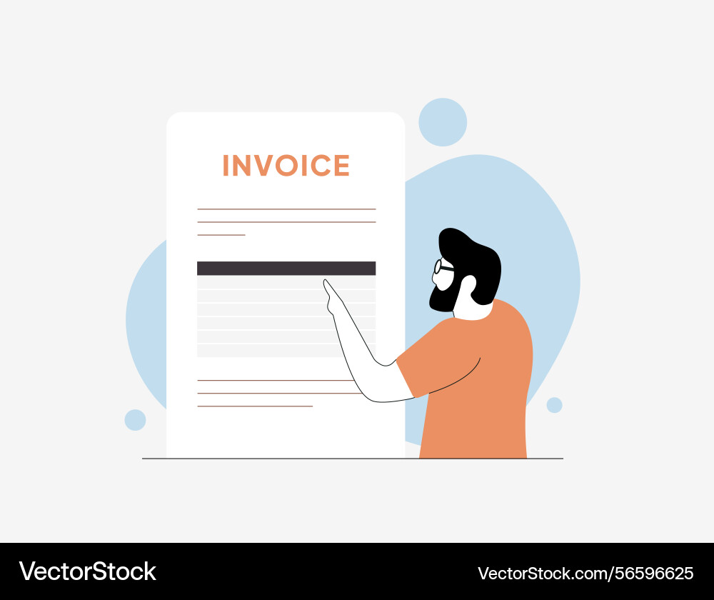Online invoicing - process Royalty Free Vector Image