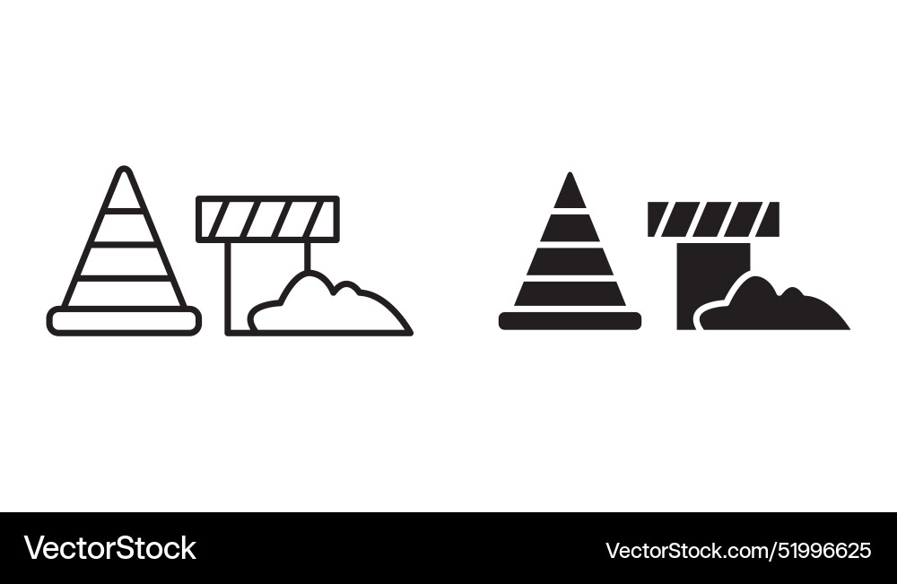 Road construction icon Royalty Free Vector Image