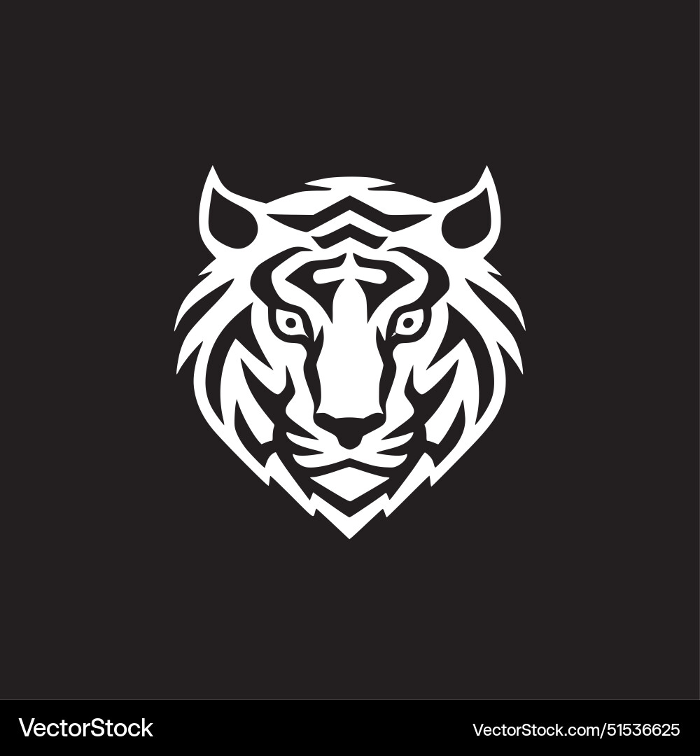 Tiger - minimalist and simple silhouette Vector Image