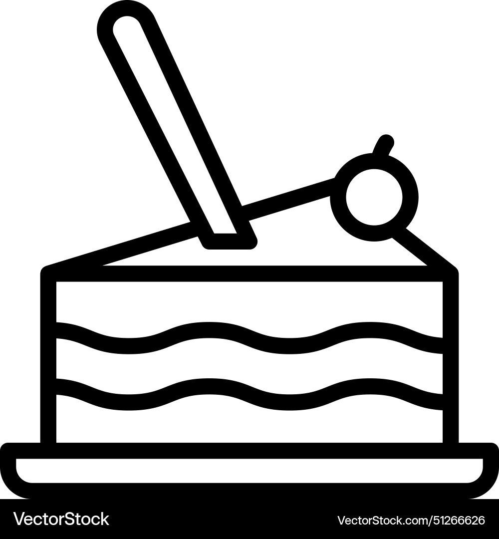 Cheese cake icon Royalty Free Vector Image - VectorStock