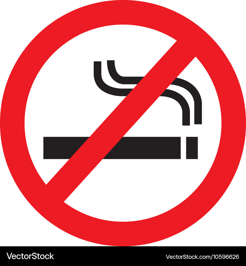 Dont smoke prohibition sign Royalty Free Vector Image
