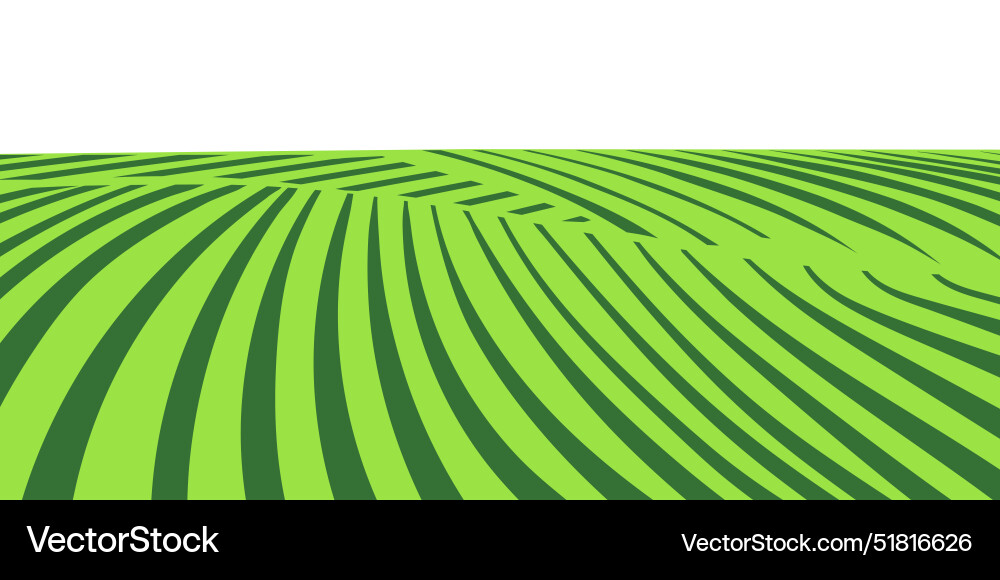 Farm field landscape on small hills furrows Vector Image