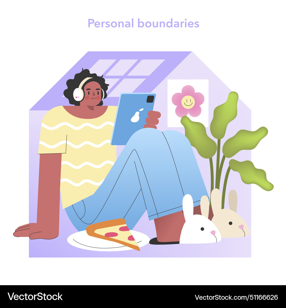 Personal boundaries concept Royalty Free Vector Image