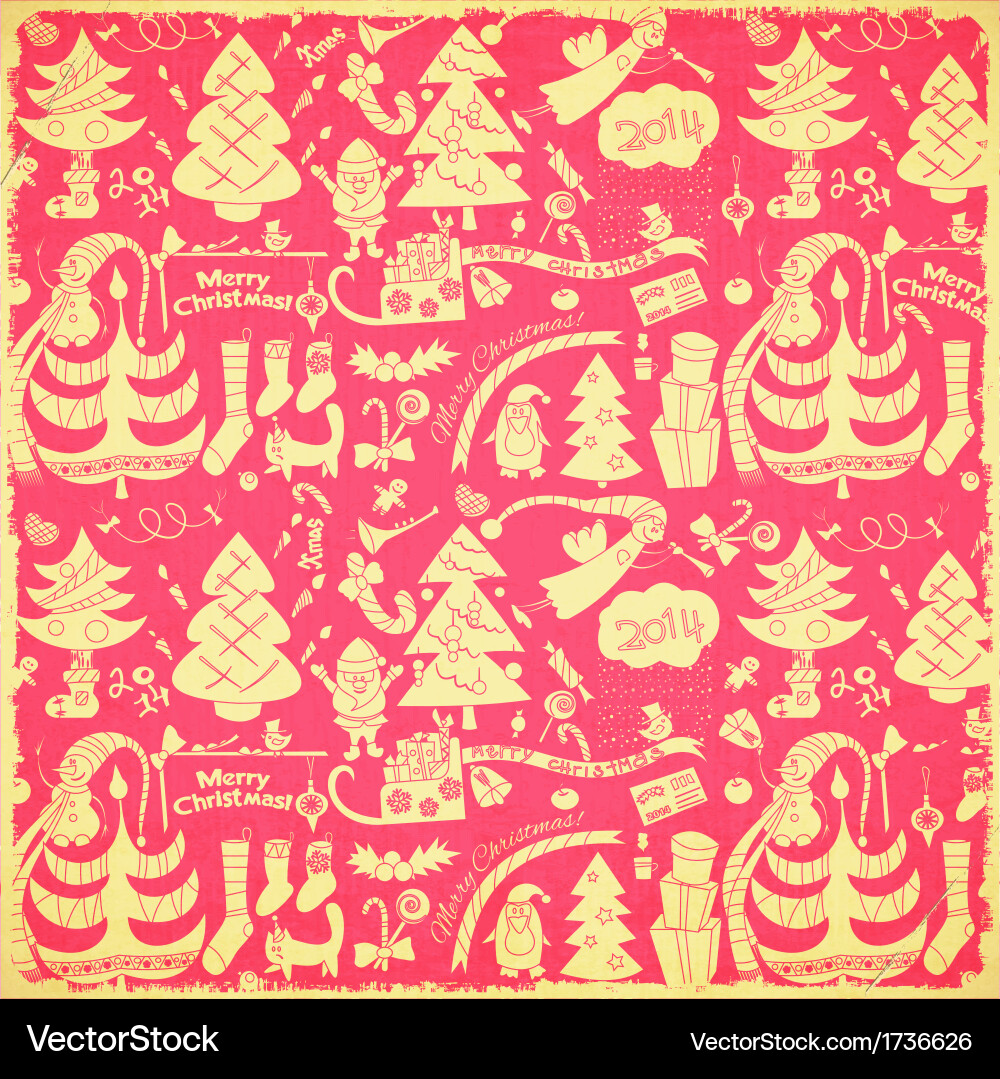 Retro Christmas Pattern Royalty Free Vector Image