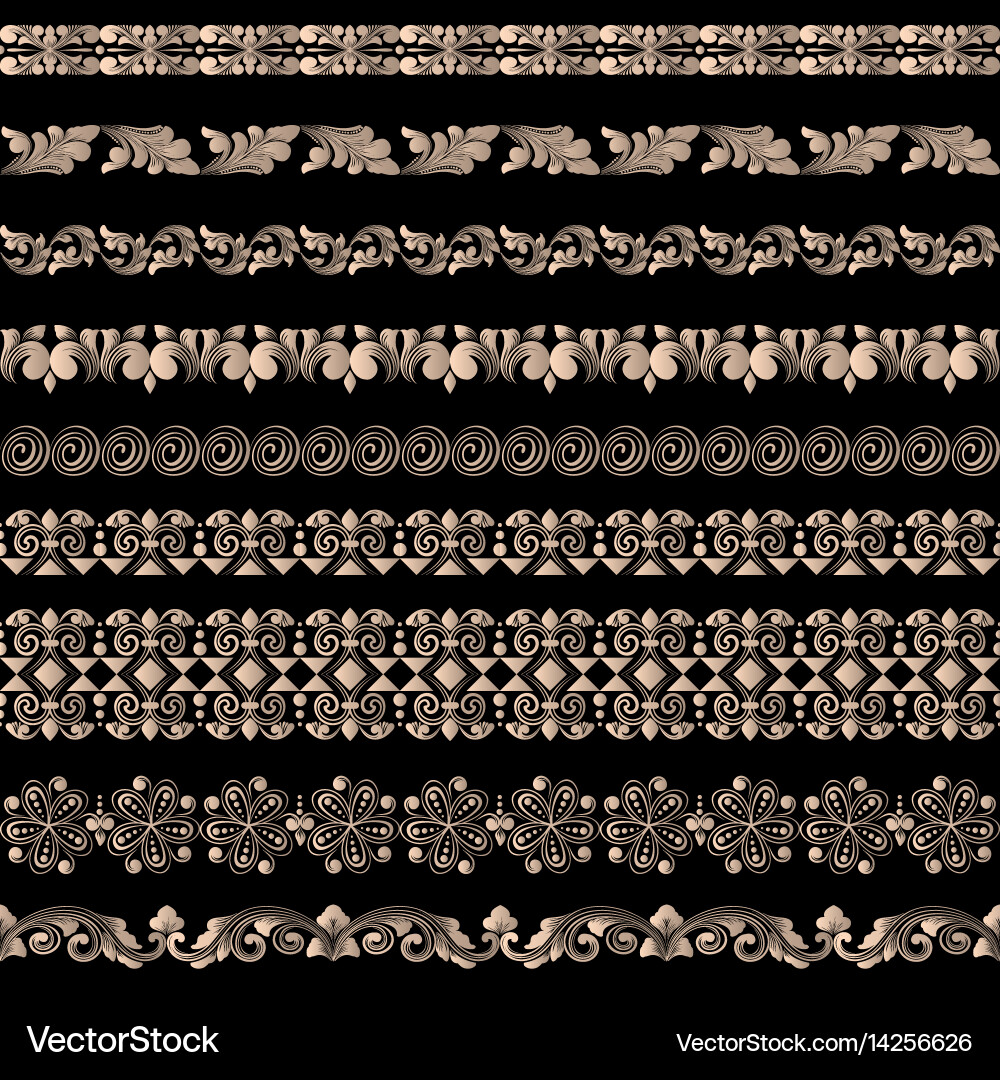 Set of border elements and page Royalty Free Vector Image