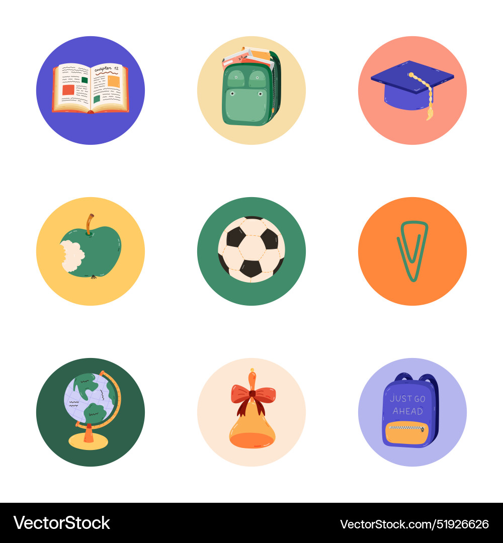 Trendy and colourful round highlights Royalty Free Vector